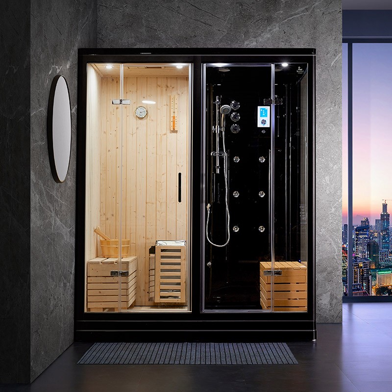 Nos cabines combinées : sauna+hammam, sauna vapeur + sauna infrarouge