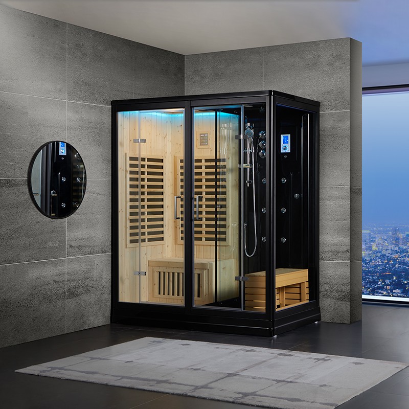 Nos cabines combinées : sauna+hammam, sauna vapeur + sauna infrarouge